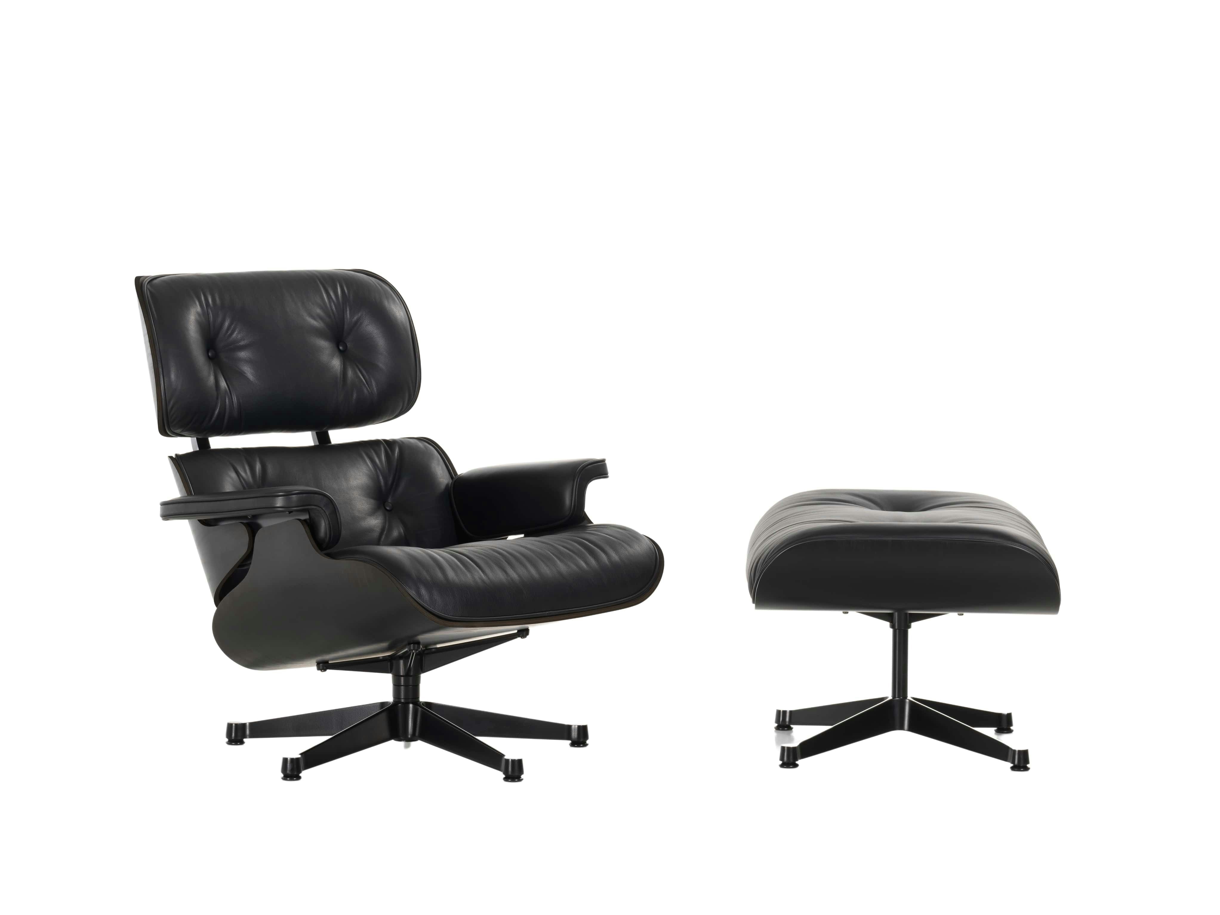 Modern black chair with ottoman store