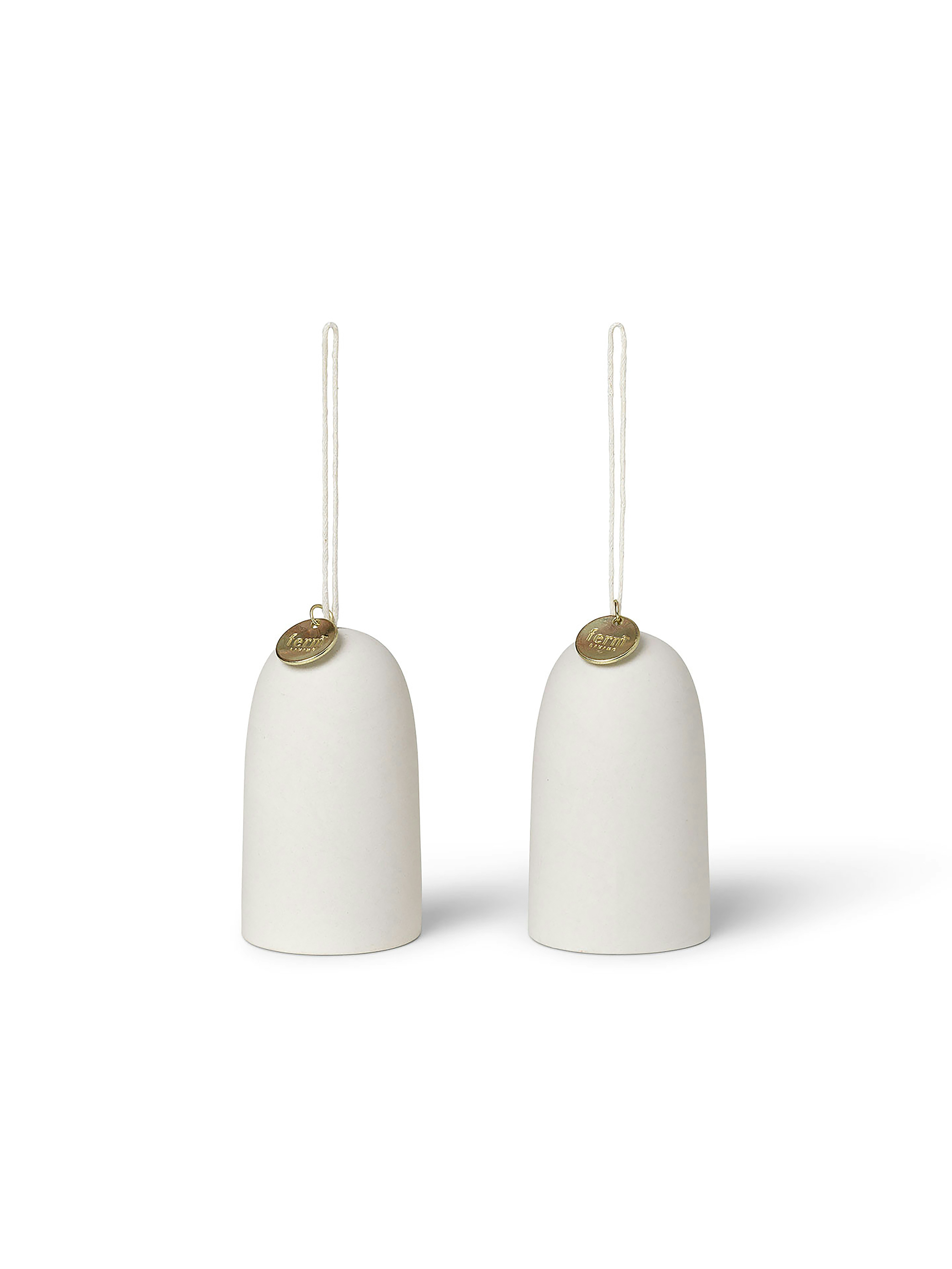 Ferm Living Ornement céramique Bell, set de 2 commander en ligne ...